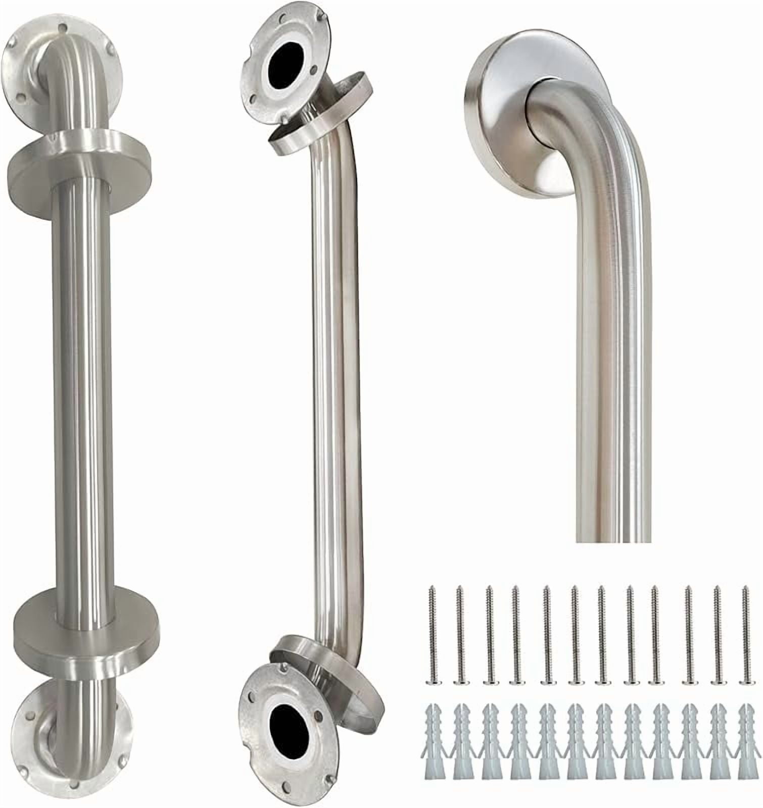 2 Pack Grab Bars for Bathroom, 24 Inch Chrome Stainless Steel Shower ...