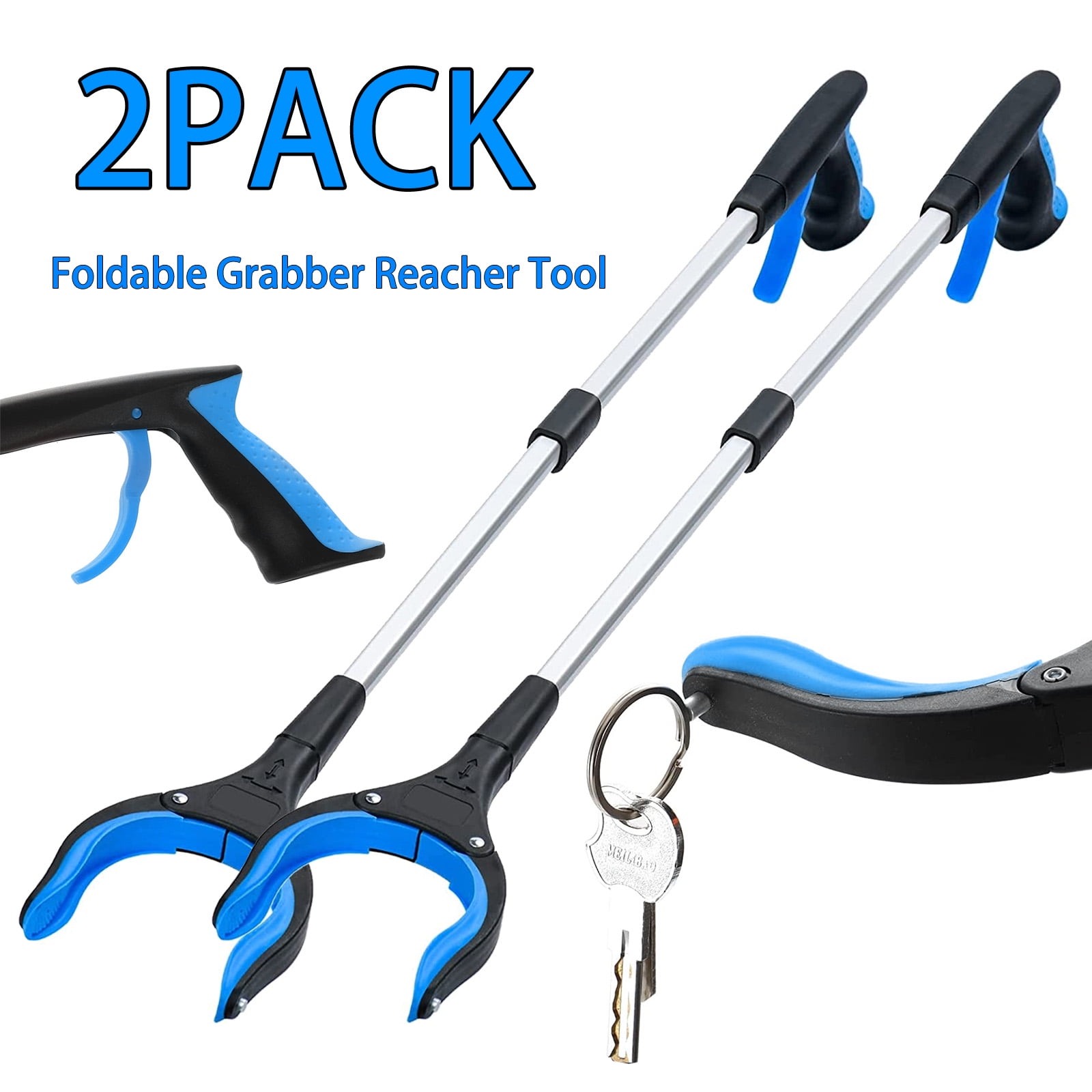 2-Pack Grab It Grabs Cant Reach Grip Trash Pick Up Sticks Grabber Tool ...