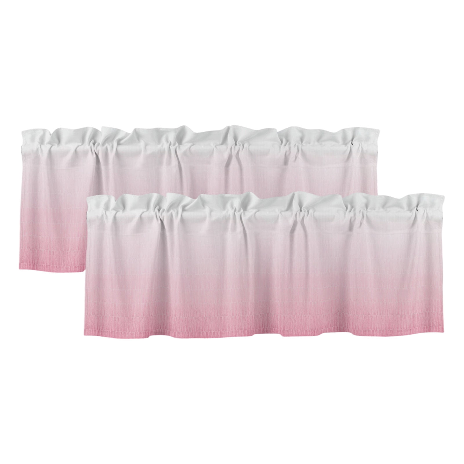 2 Pack Gradient Pink Valance for Window Modern Minimalist Contemporary ...
