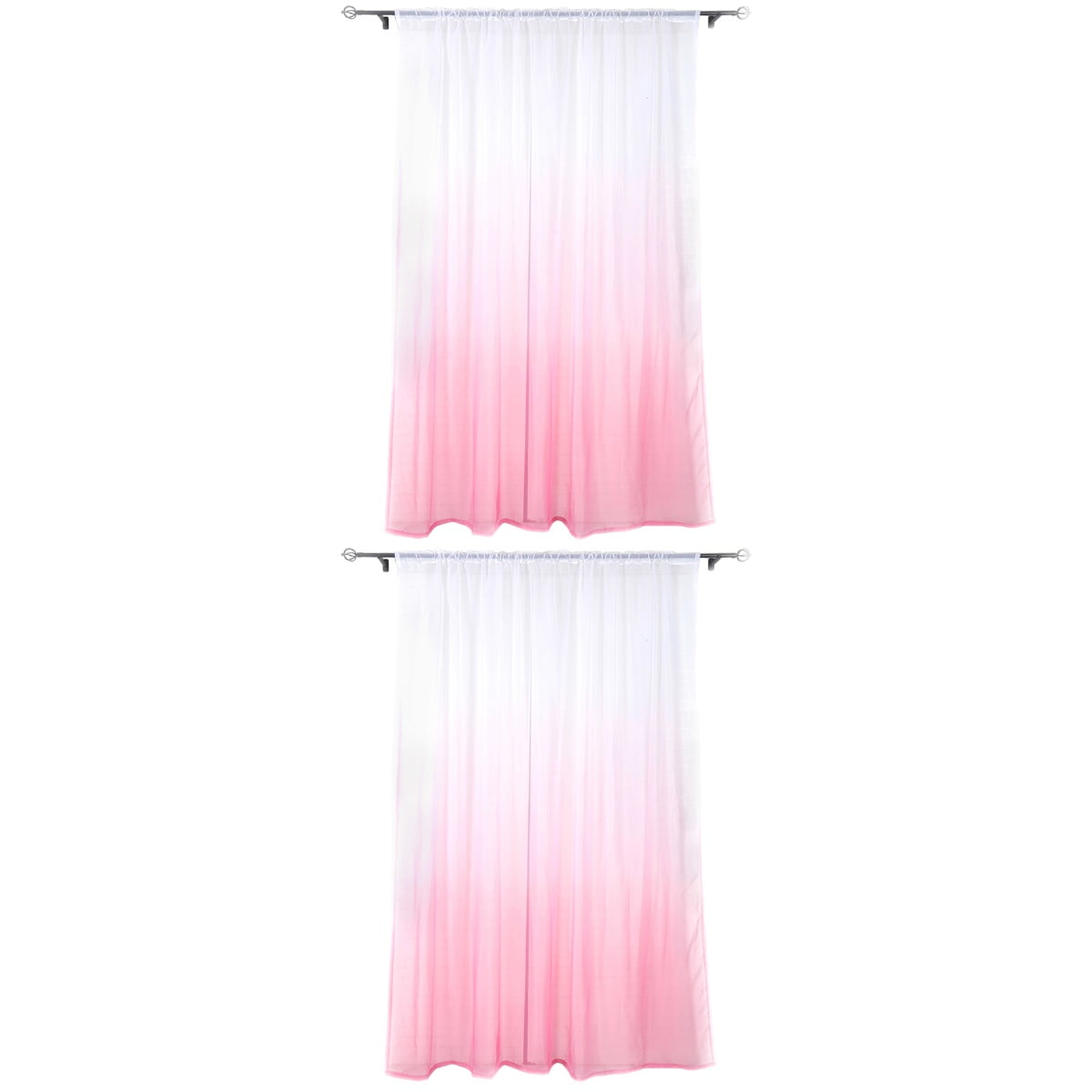 2 Pack Gradient Window Screening Curtain Sheer Curtains Bedroom Decor ...