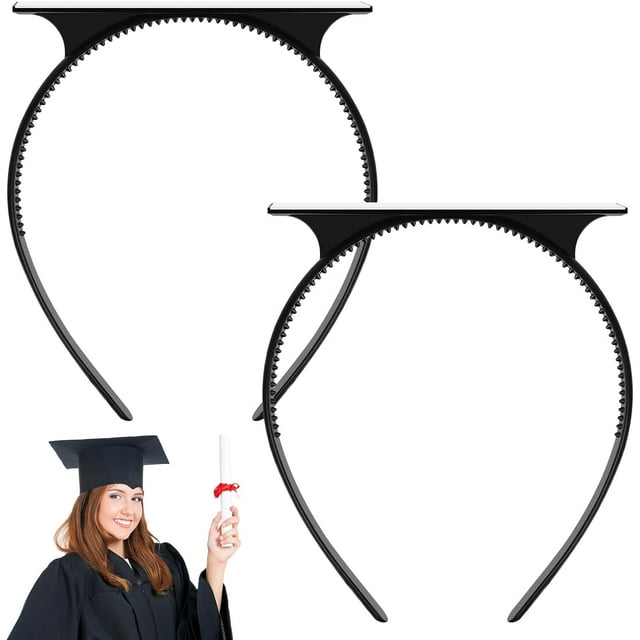 2 Pack Graduation Cap Headband, Grad Cap Headband Insert Secures Your ...
