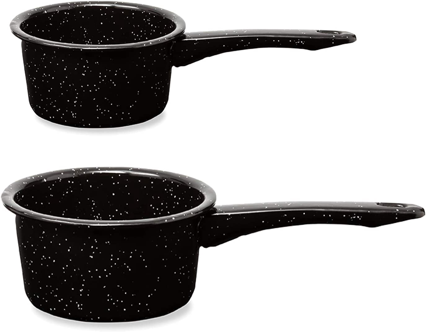 2 Pack Granite Saucepans: Naturally Nonstick Sauce Pots - Speckled ...