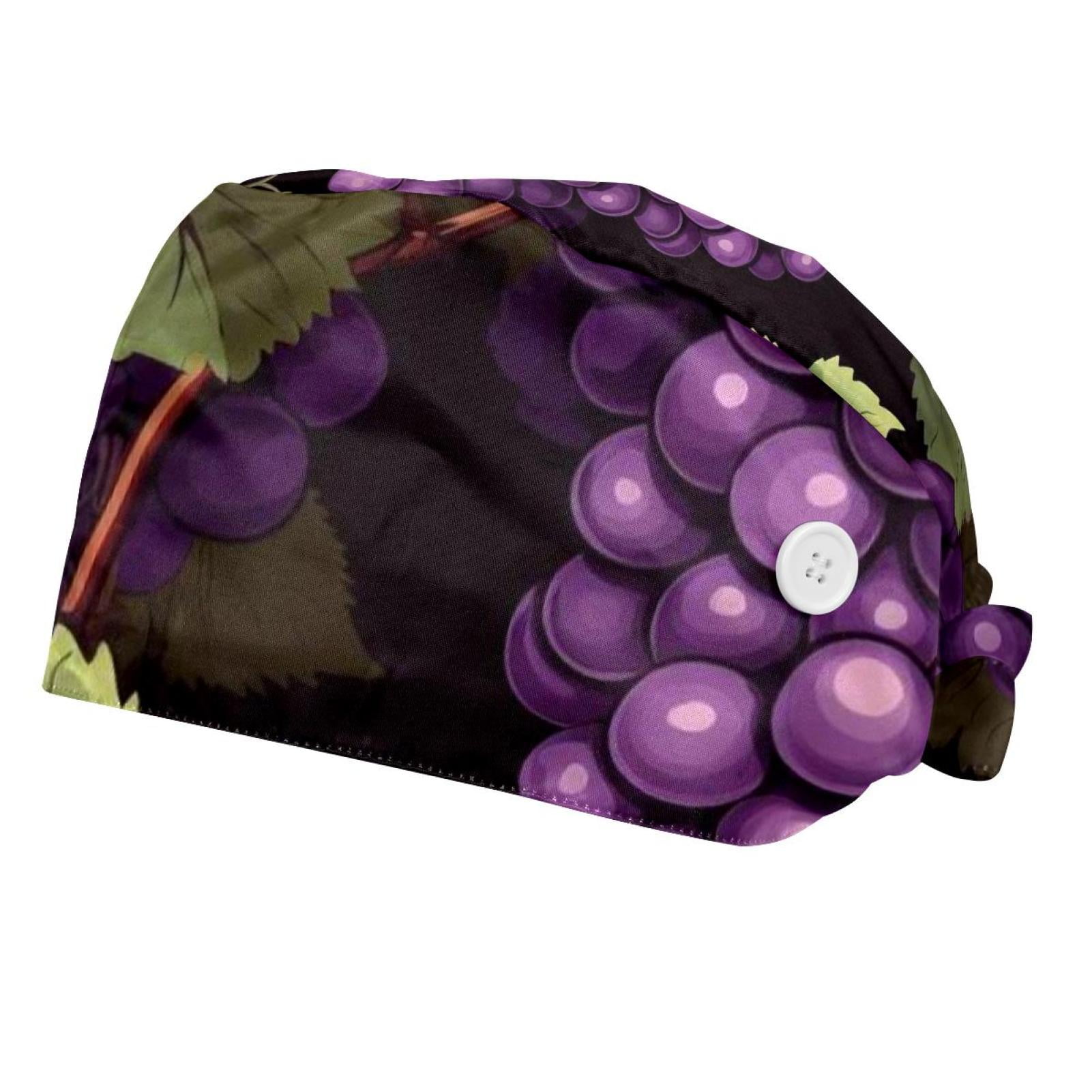 2 Pack Grape Adjustable Bouffant Caps Hats Working Cap - Walmart.com