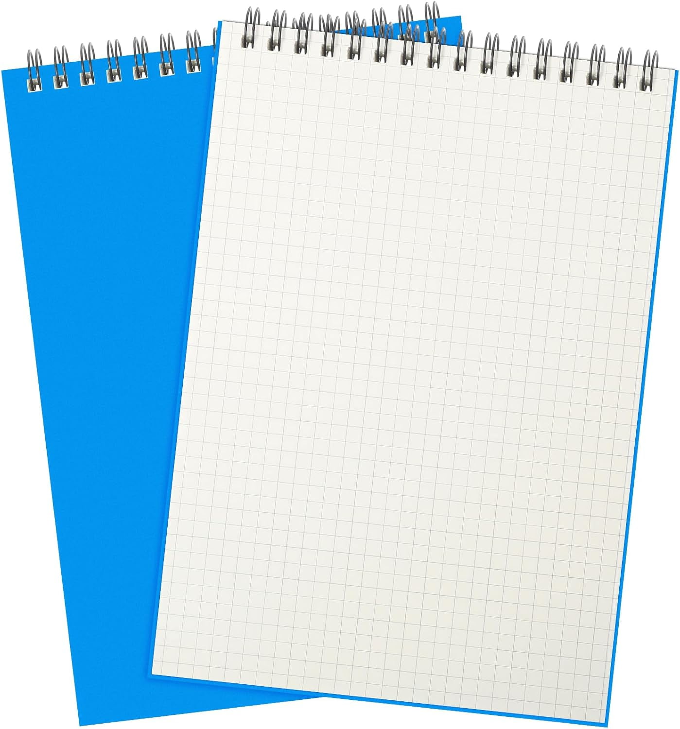 2 Pack Graph Paper Spiral Notepad A5 Top Wirebound Notepad Grid ...