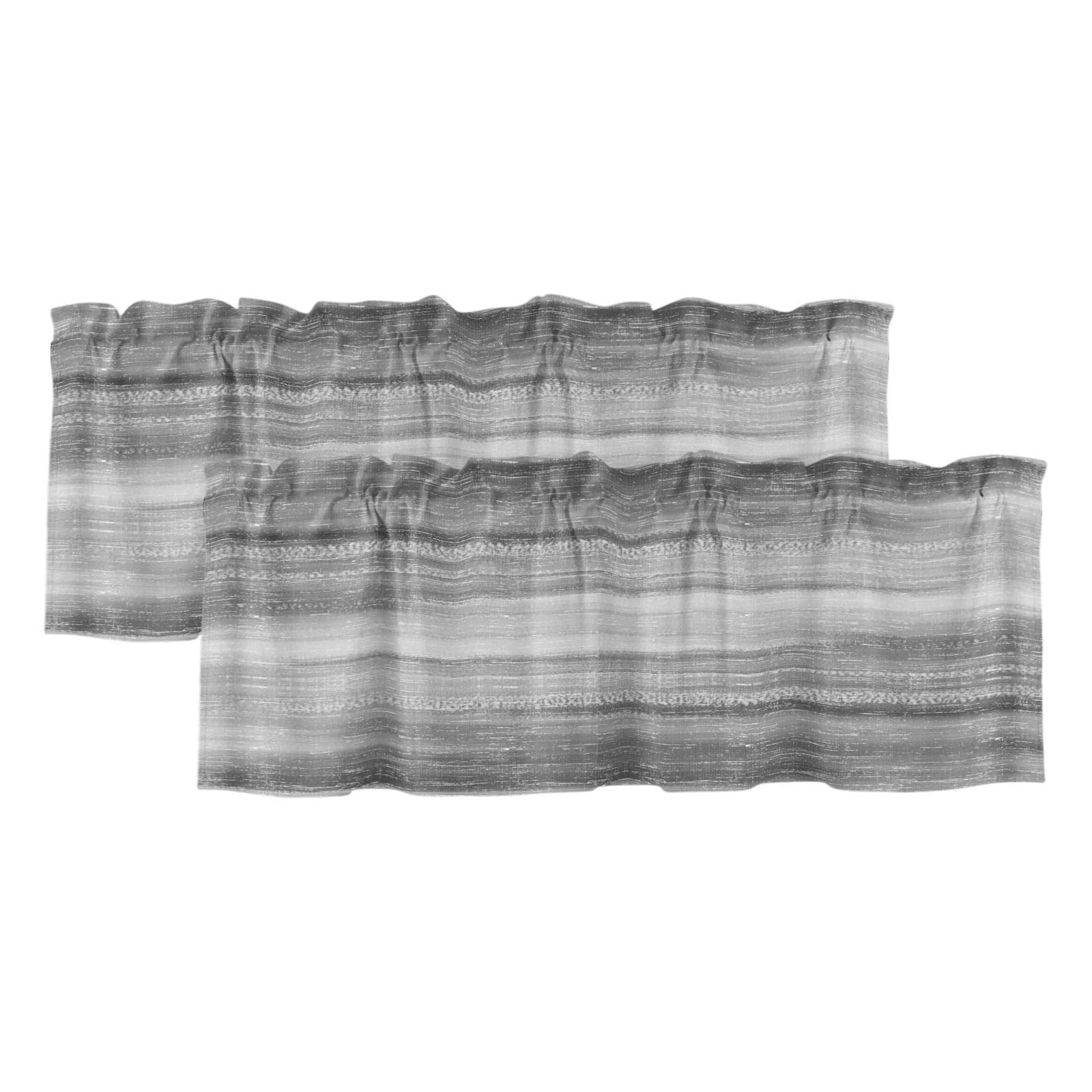 2 Pack Gray Gradient Valance for Window Minimalist Industrial Modern ...