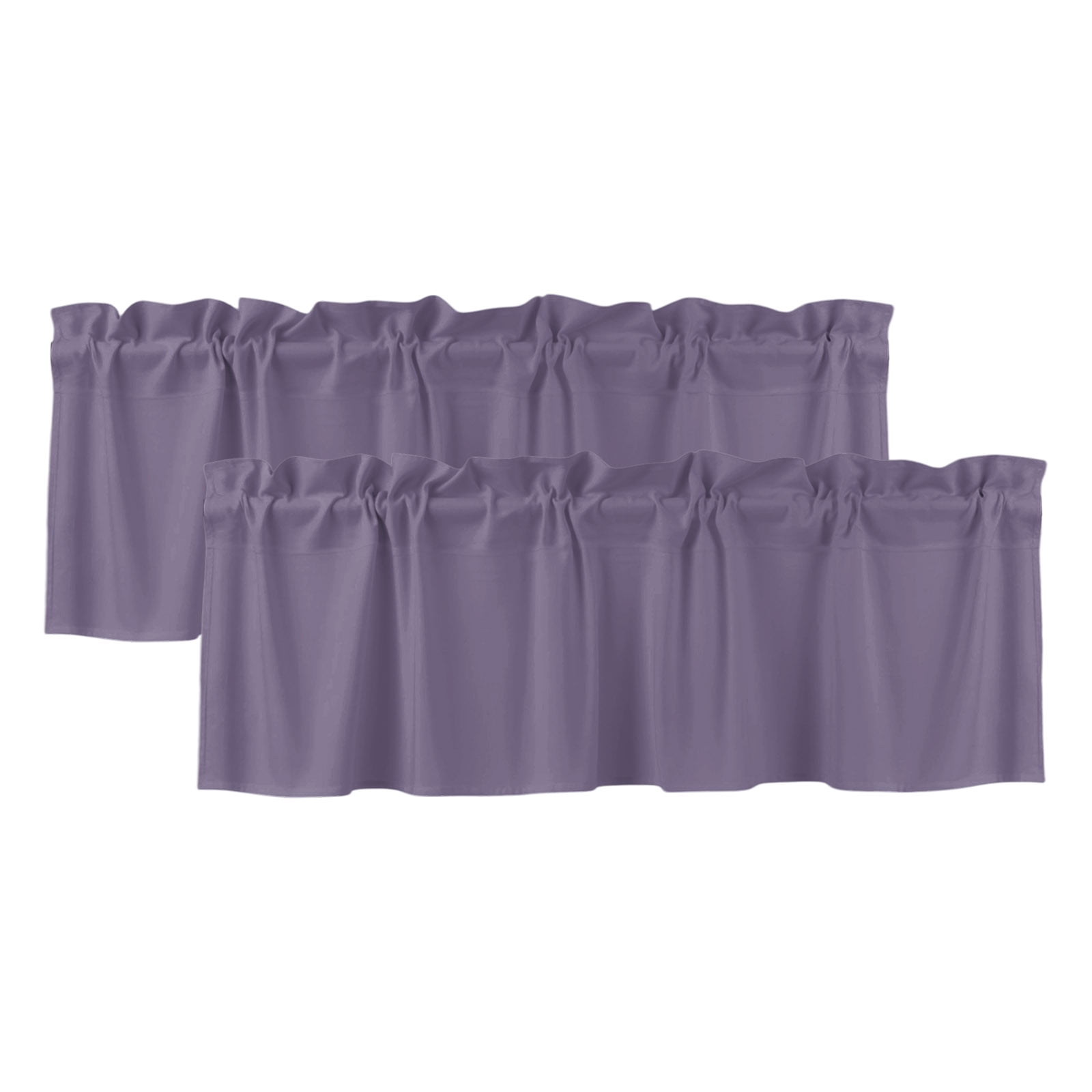 2 Pack Gray Purple Valance for Window Purple Solid Color Background ...