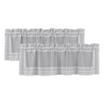 2 Pack Gray Valance for Window Boho Diamond Pattern Border Rustic ...