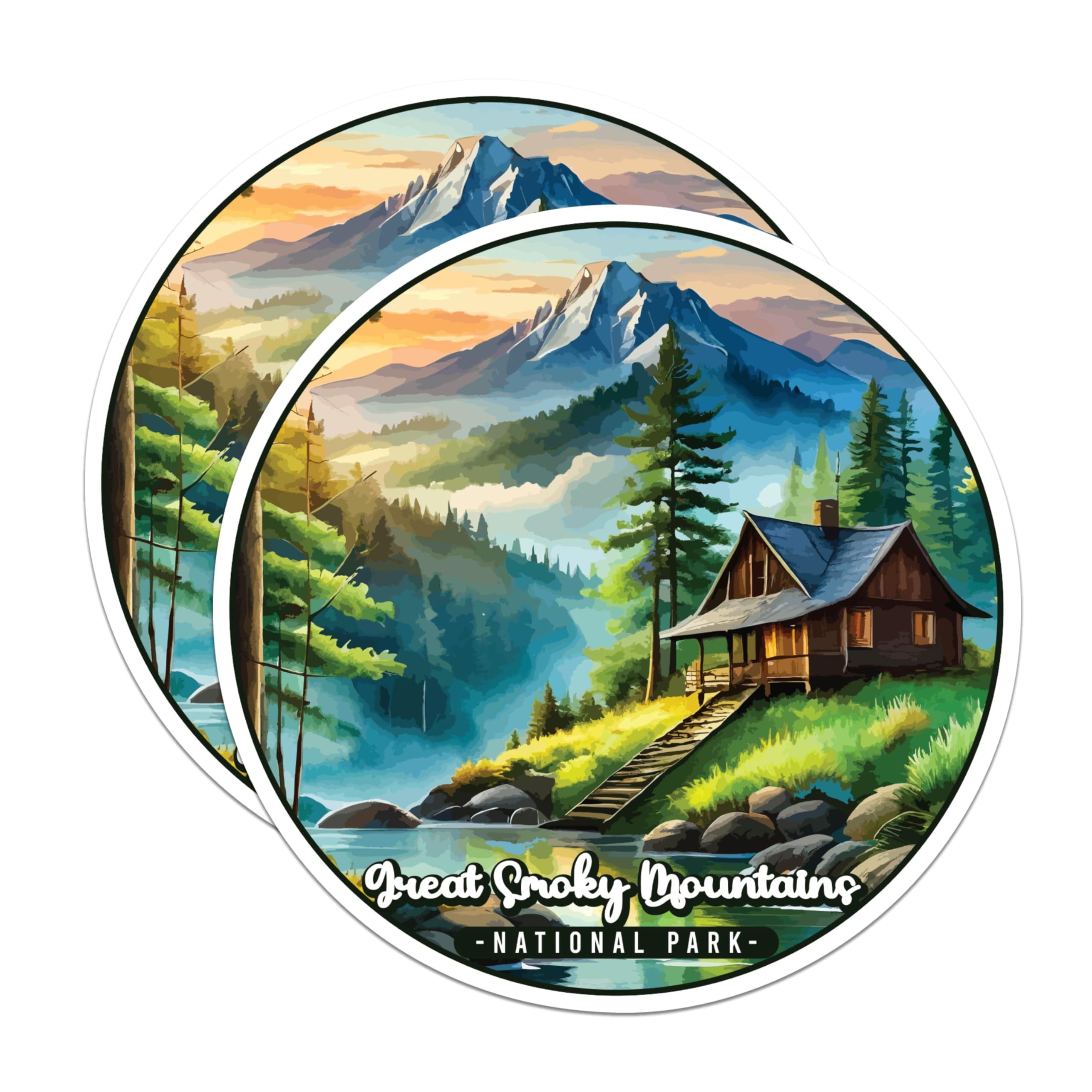 (2 Pack) Great Smoky Mountains National Park Bumper Sticker - US ...
