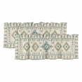2 Pack Green Diamond Motifs Valance for Window Boho Tribal Ethnic ...