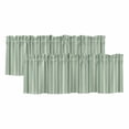 2 Pack Green White Striped Valance for Window Solid Sage Green White ...