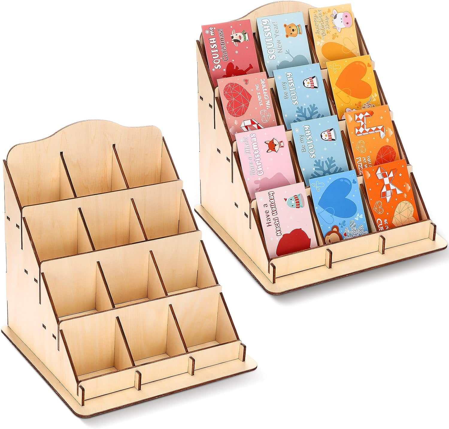 2 Pack Greeting Card Organizer Display Stand, Counter Table Vendor ...