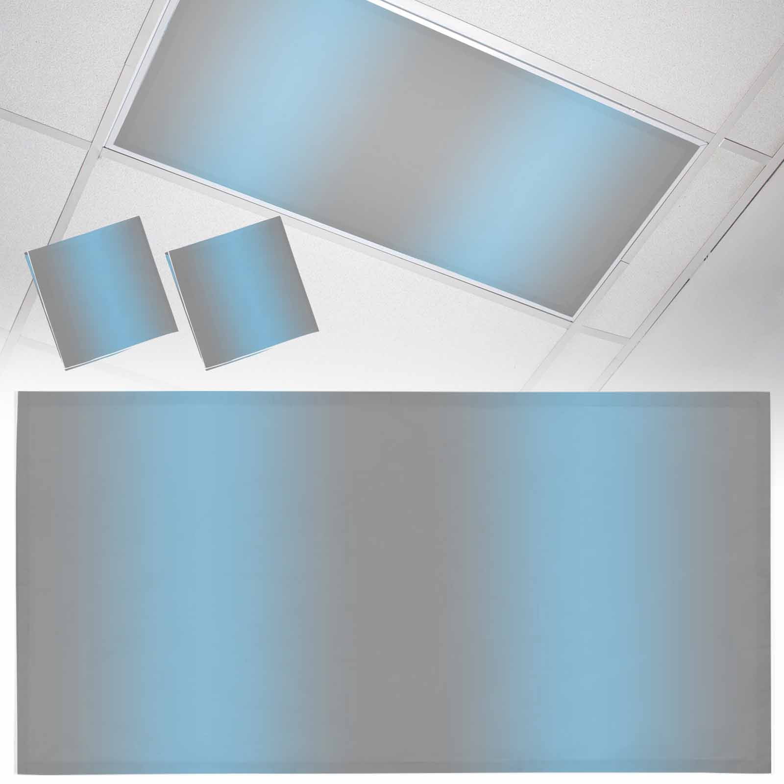 2 Pack Grey Blue Fluorescent Light Covers for Ceiling Lights Gradient ...