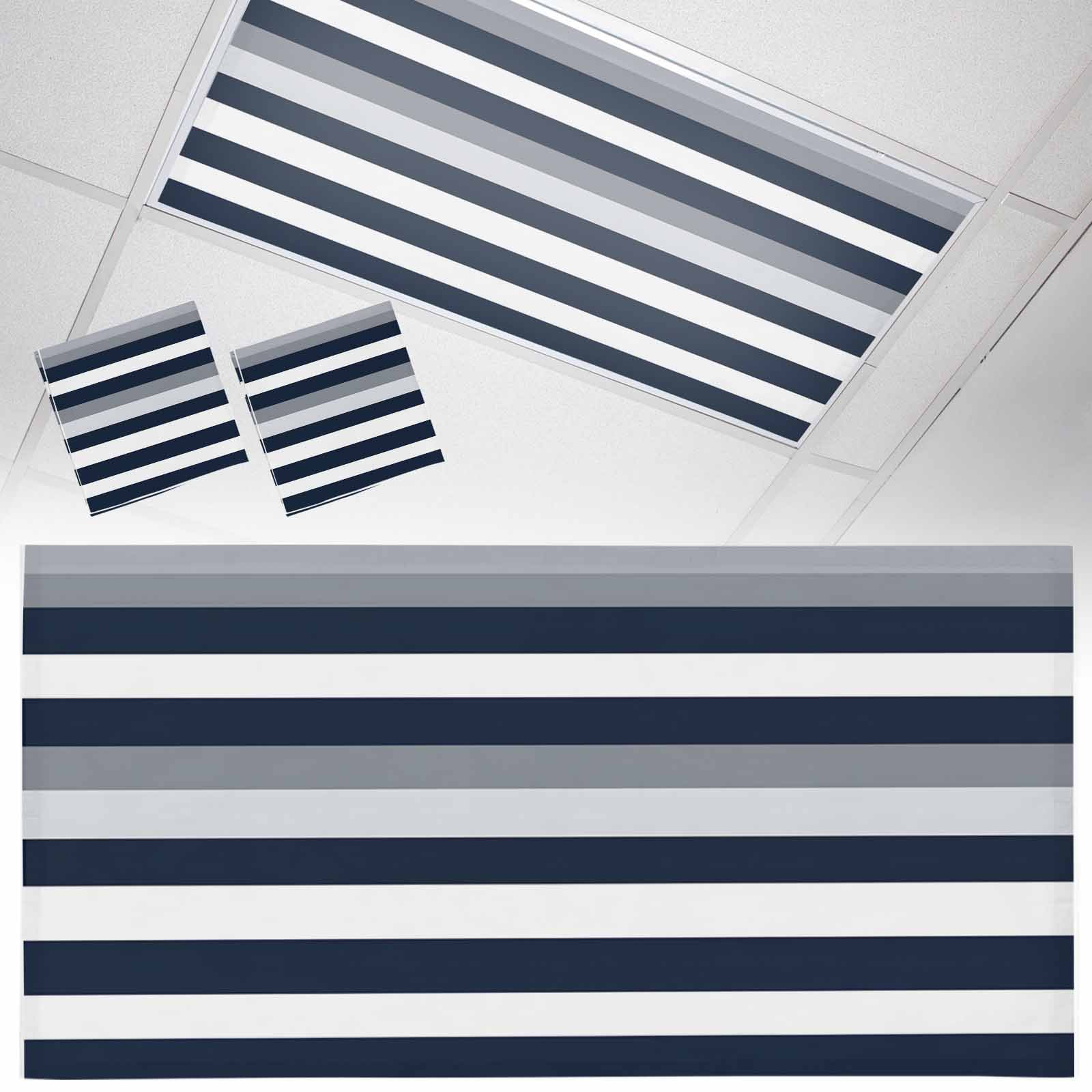 2 Pack Grey and Fluorescent Light Covers for Ceiling Lights Dark Blue ...