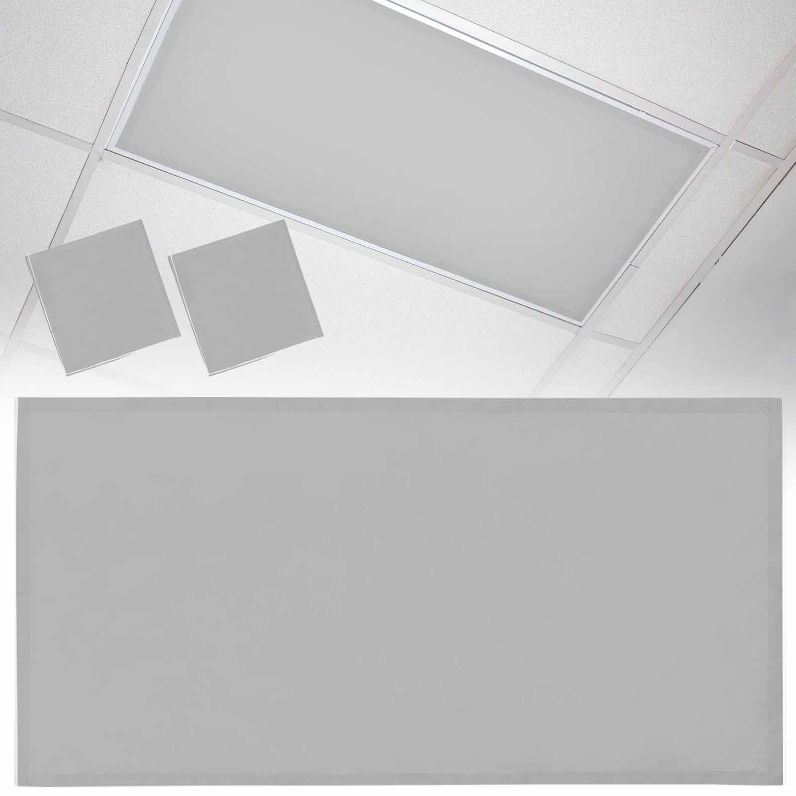 2 Pack Grey Fluorescent Light Covers for Ceiling Lights Solid Color ...