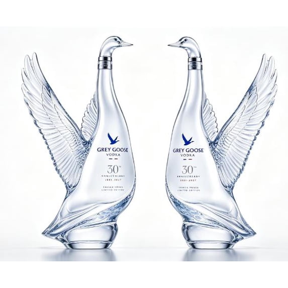 2 Pack Grey Goose Vodka Liquor Bottle with Gift Box, 11.8oz Decorative ...
