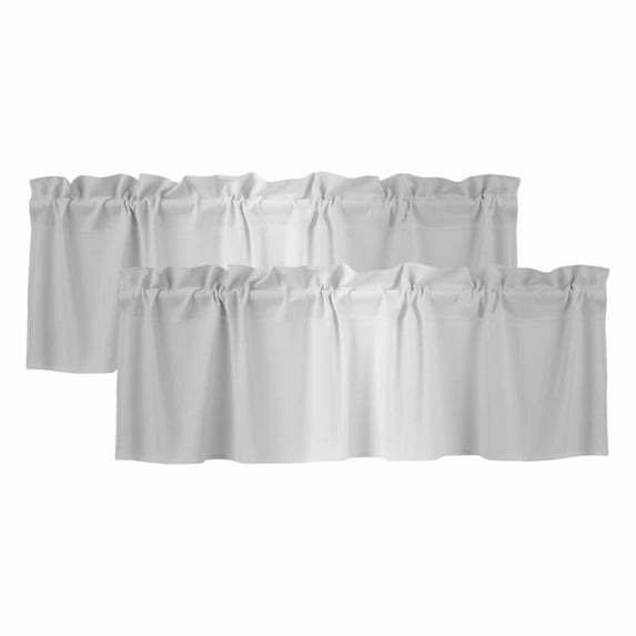 2 Pack Grey Ombre Valance for Window Modern Abstract Art Gradient ...