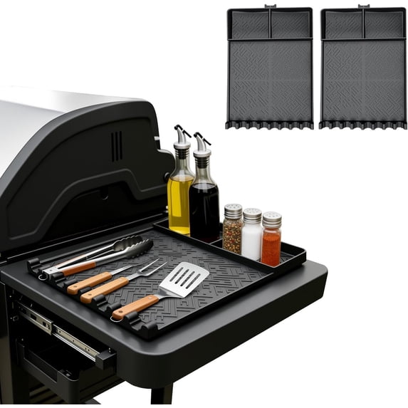 2 Pack Grill Mat for , Griddle Tools Mat with Drip Pad,Heat Resistant ...