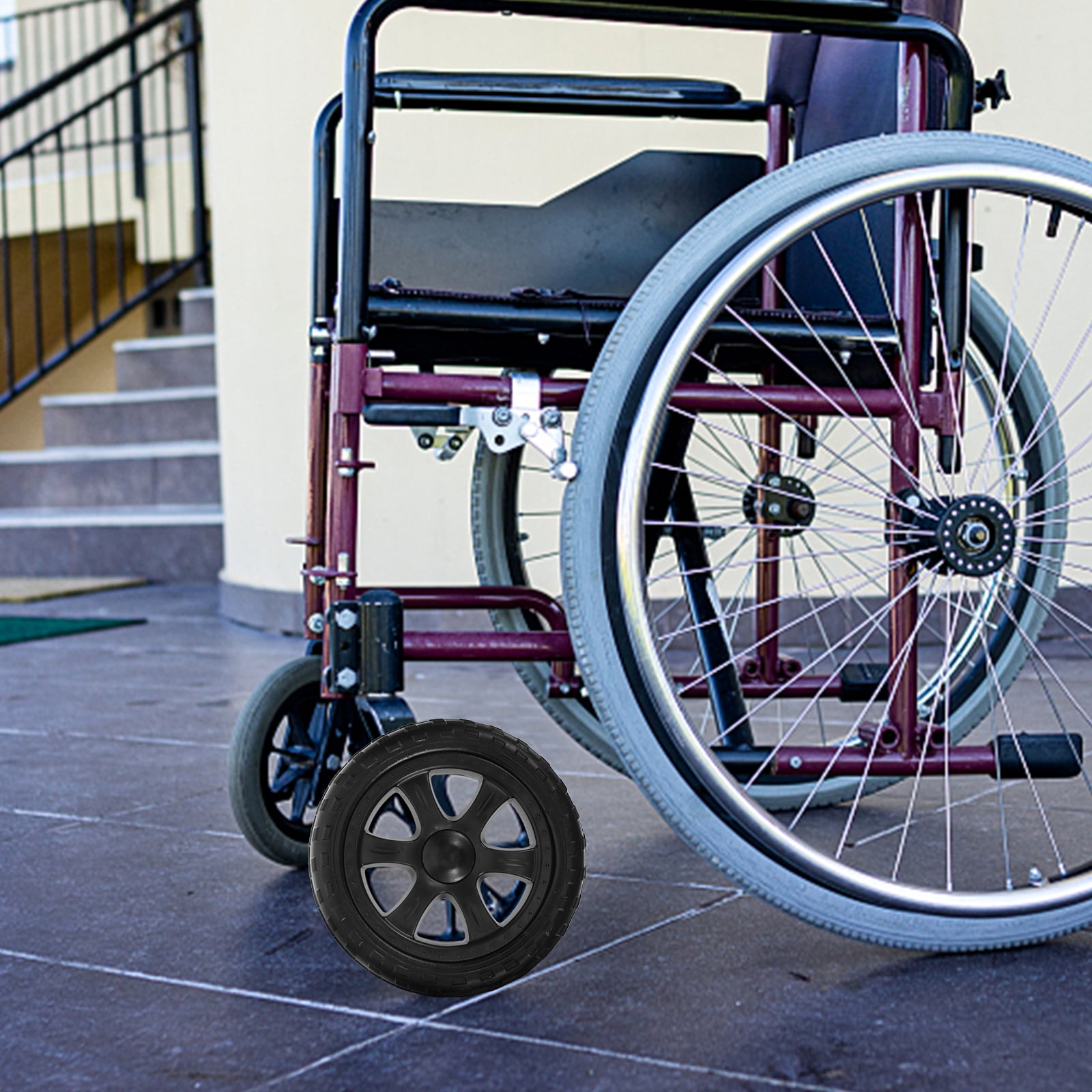 2-Pack Grocery Cart Wheels - Replacement Folding Shopping Cart Casters ...