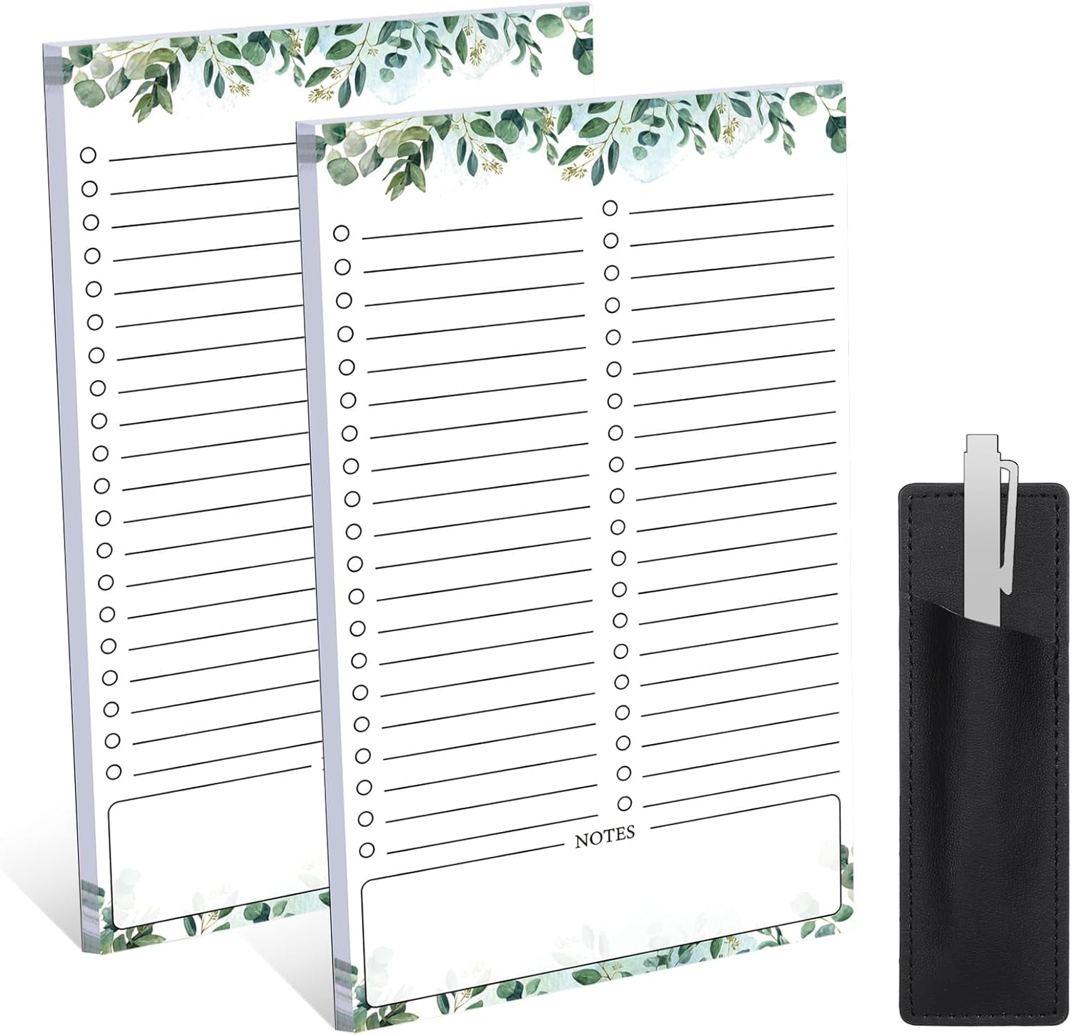 2 Pack Grocery List Magnet Pad for Fridge with Pen Holder, Totally 120 ...