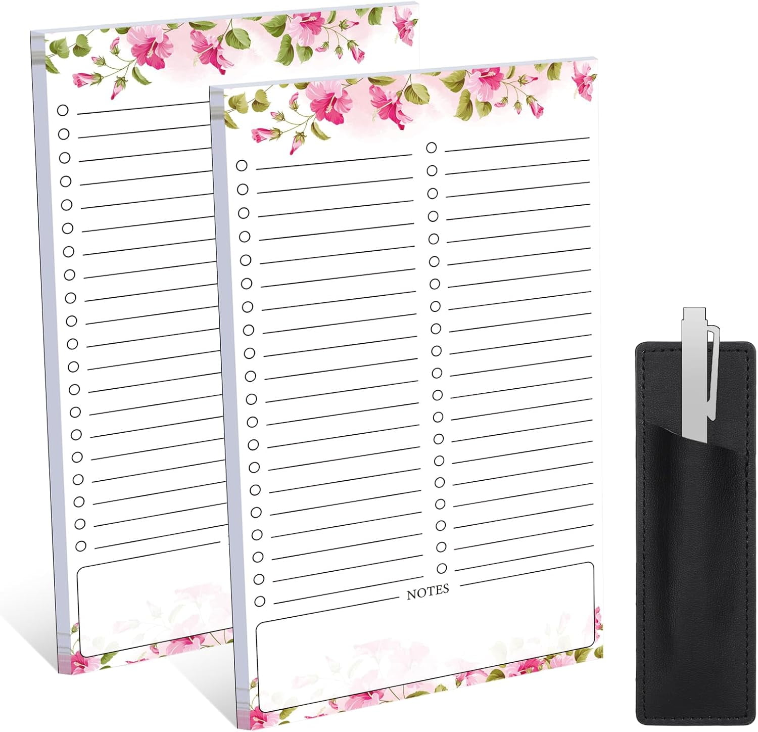 2 Pack Grocery List Magnet Pad for Fridge with Pen Holder, Totally 120 ...