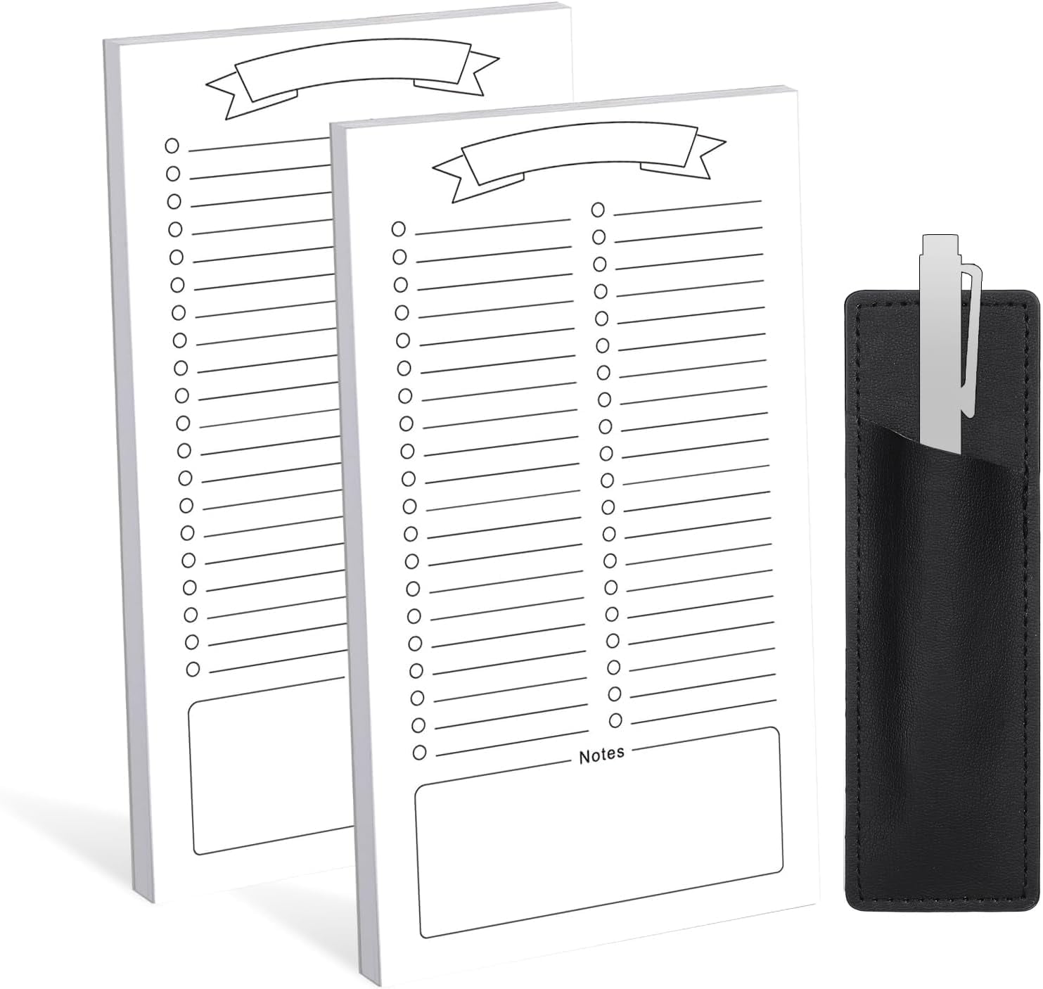 2 Pack Grocery List Magnet Pad for Fridge with Pen Holder, Totally 120 ...