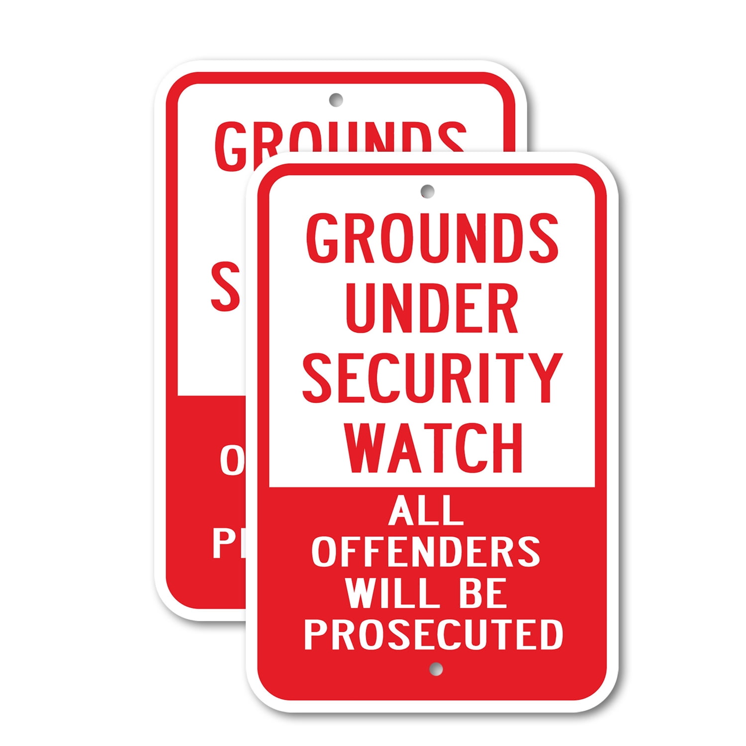 (2 Pack) Grounds Under Security Watch All Offenders Will Be Prosecuted ...