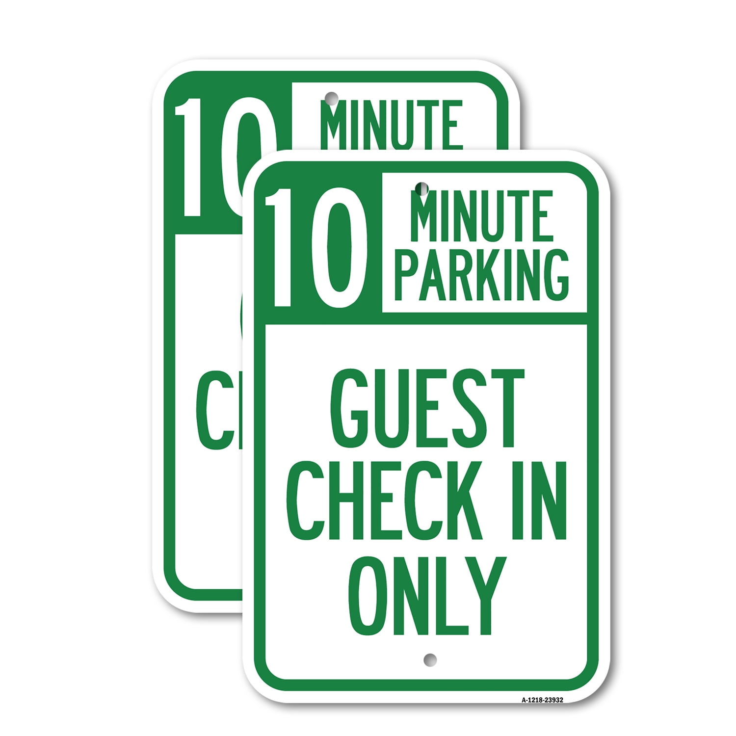 (2 Pack) Guest Check in Only (Choose Your Limit) Minute Parking | 12" X ...