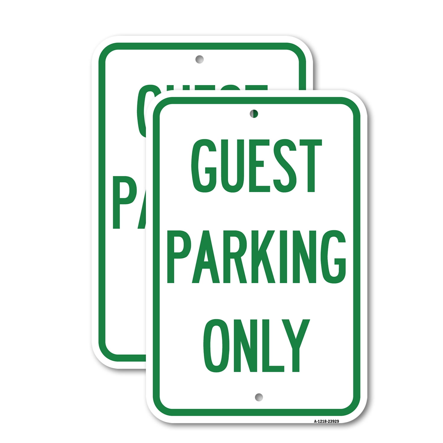 (2 Pack) Guest Parking Only | 18" X 24" Heavy-Gauge Aluminum Sign ...