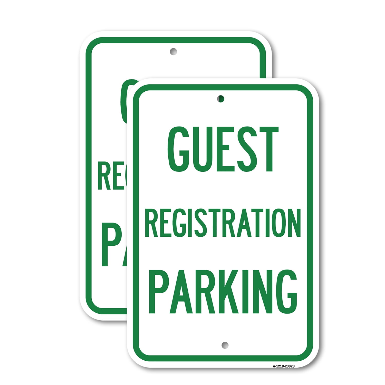 (2 Pack) Guest Registration Parking | 18" X 24" Heavy-Gauge Aluminum ...