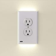 Outlet Cover Duplex Wall Plate LED Night Light - Walmart.com
