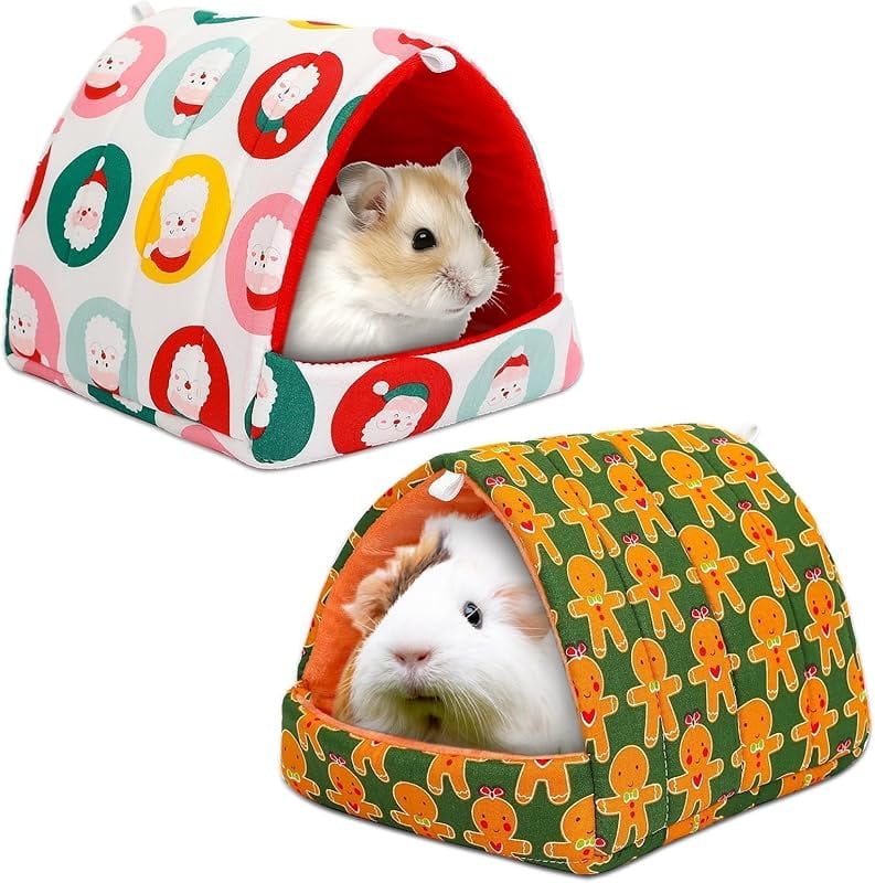 2 Pack Guinea Pig Hideout,Guinea Pig Bed Washable Small Animal House ...
