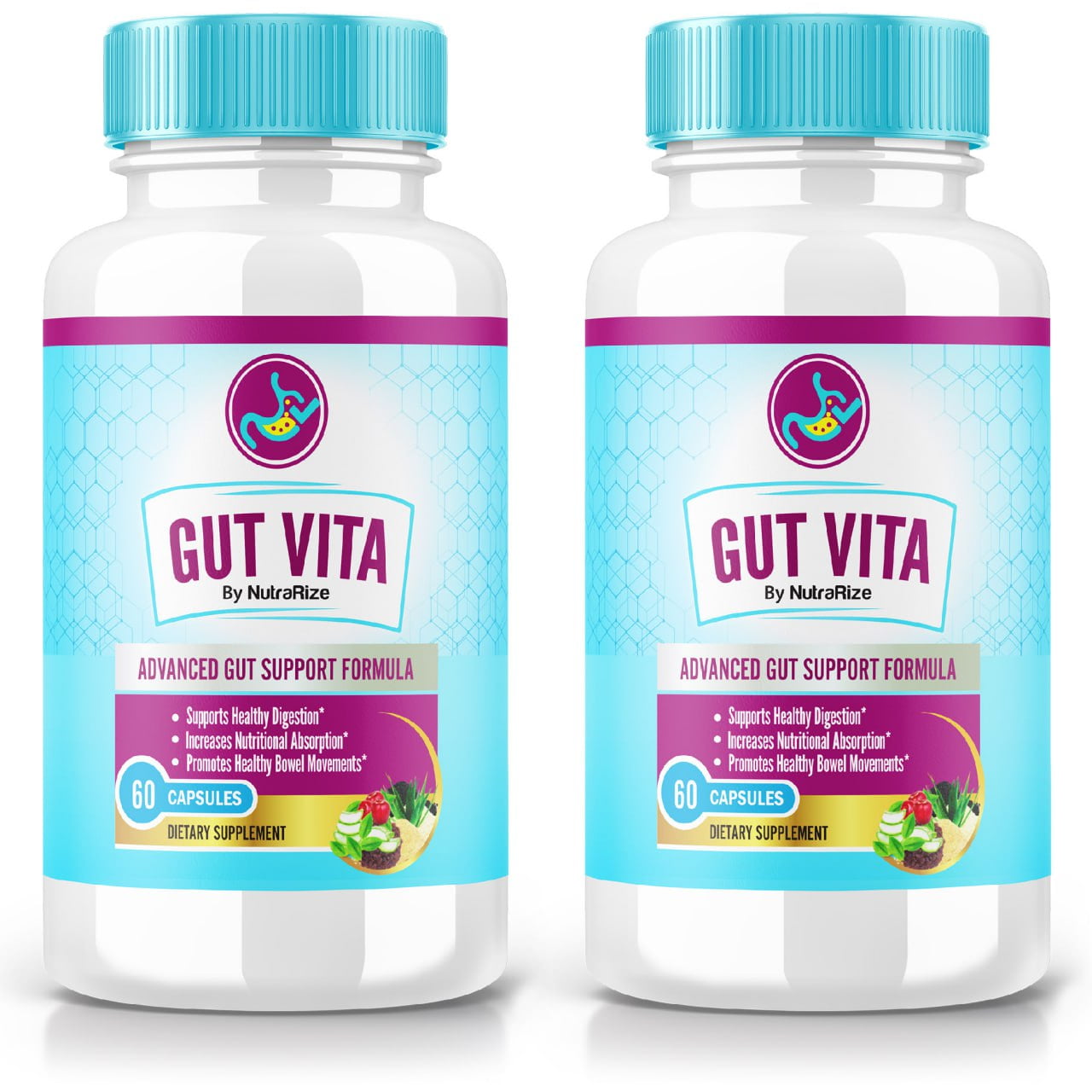 (2 Pack) Gut Vita Capsules - Gut Vita Supplement for Advanced Digestive ...