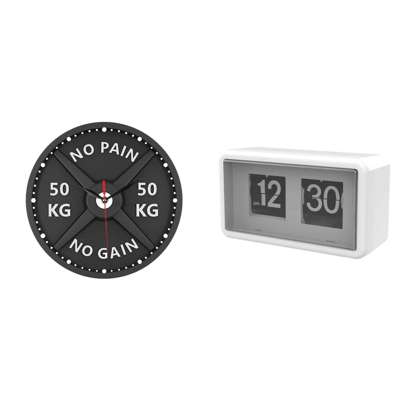 2 Pack Gym Clock Wall Clock Flip Clock Auto Flip Mechanism for Home Gym ...