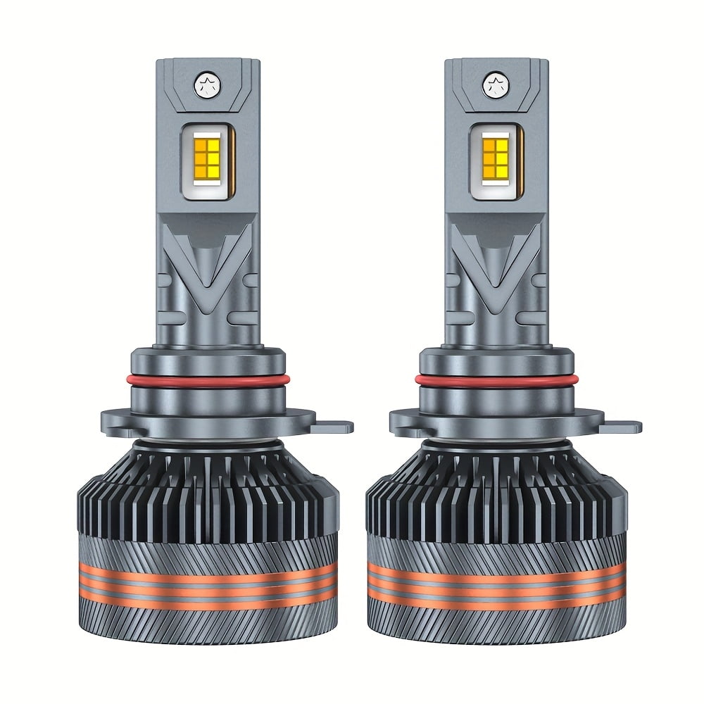 2-Pack H7/9005/H11 Dual Color LED Bulbs - 6000K White/3000K Yellow Switchable, Plug-N-Play CSP ...