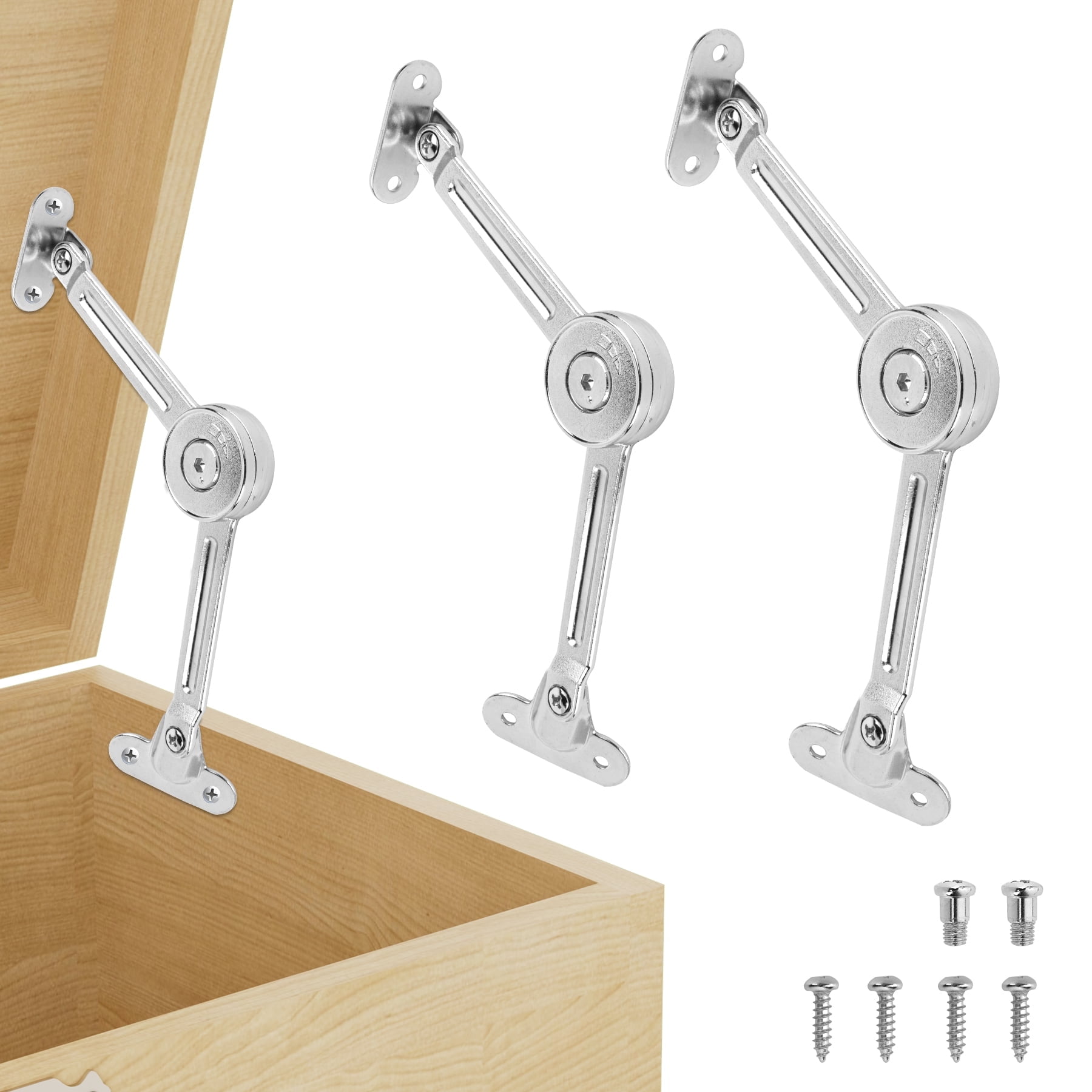2 Pack HBL' Toys Box Hinges Soft Close - Lid Stay Hinges Lid Support ...