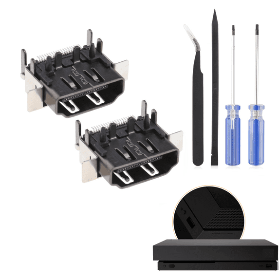 2 Pack HDMI Port Replacement for Xbox One X Socket Jack Interface ...