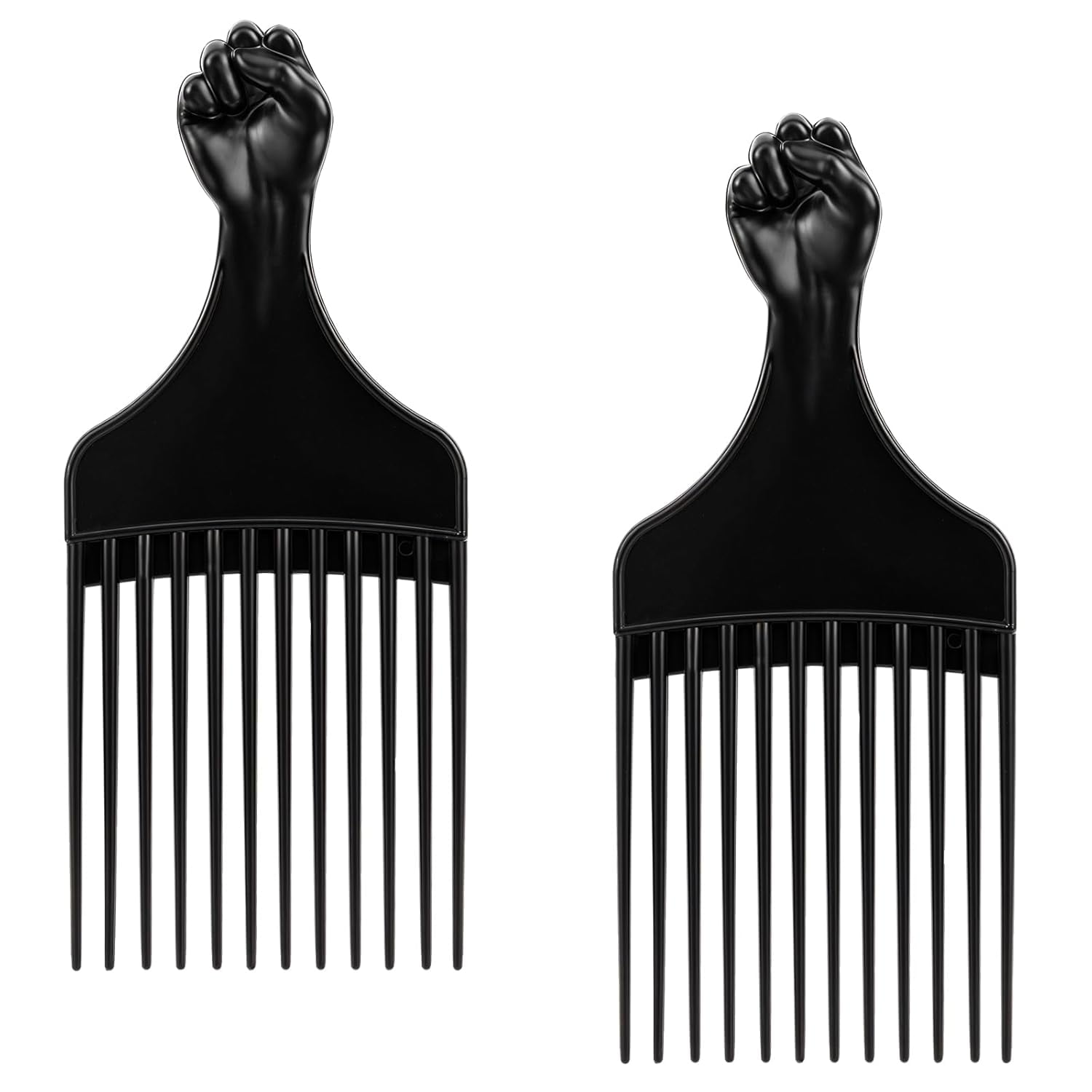 2-Pack Hair Picks For Women And Men, Plastic Hair Pick Comb Wide Tooth ...