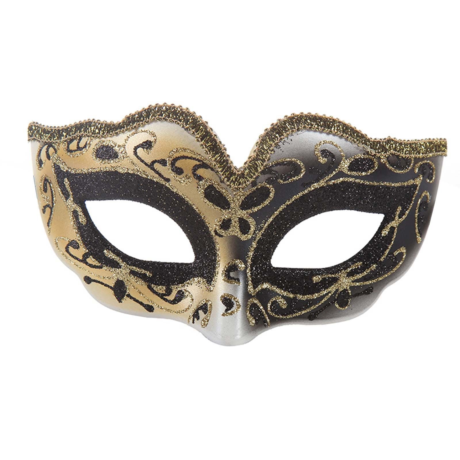 2 Pack Half Face Gold Foil For Exclusive Parties Masquerade Party ...