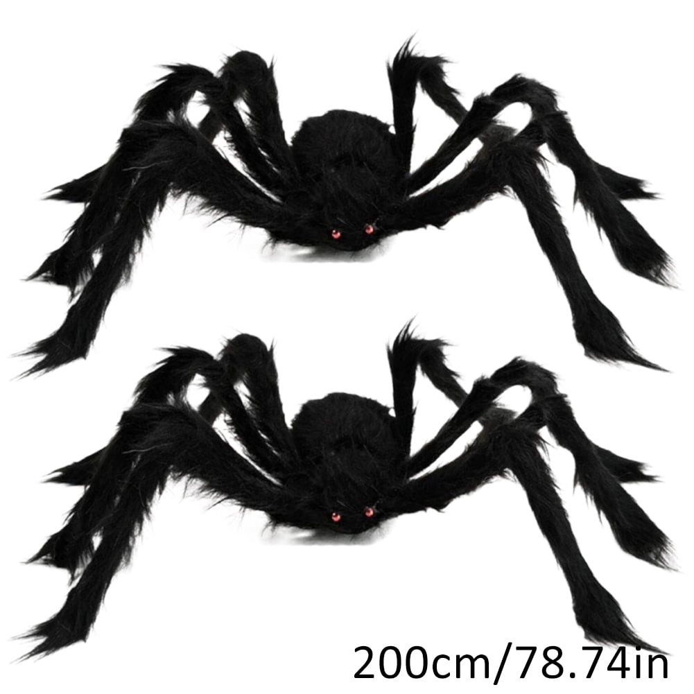 2 Pack Halloween Black Spider Decorations,Realistic Halloween Spider ...