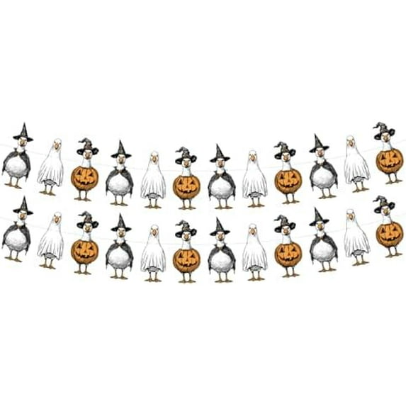 2 Pack Halloween Decoration Halloween Goose Garland 6.56 ft Cute ...