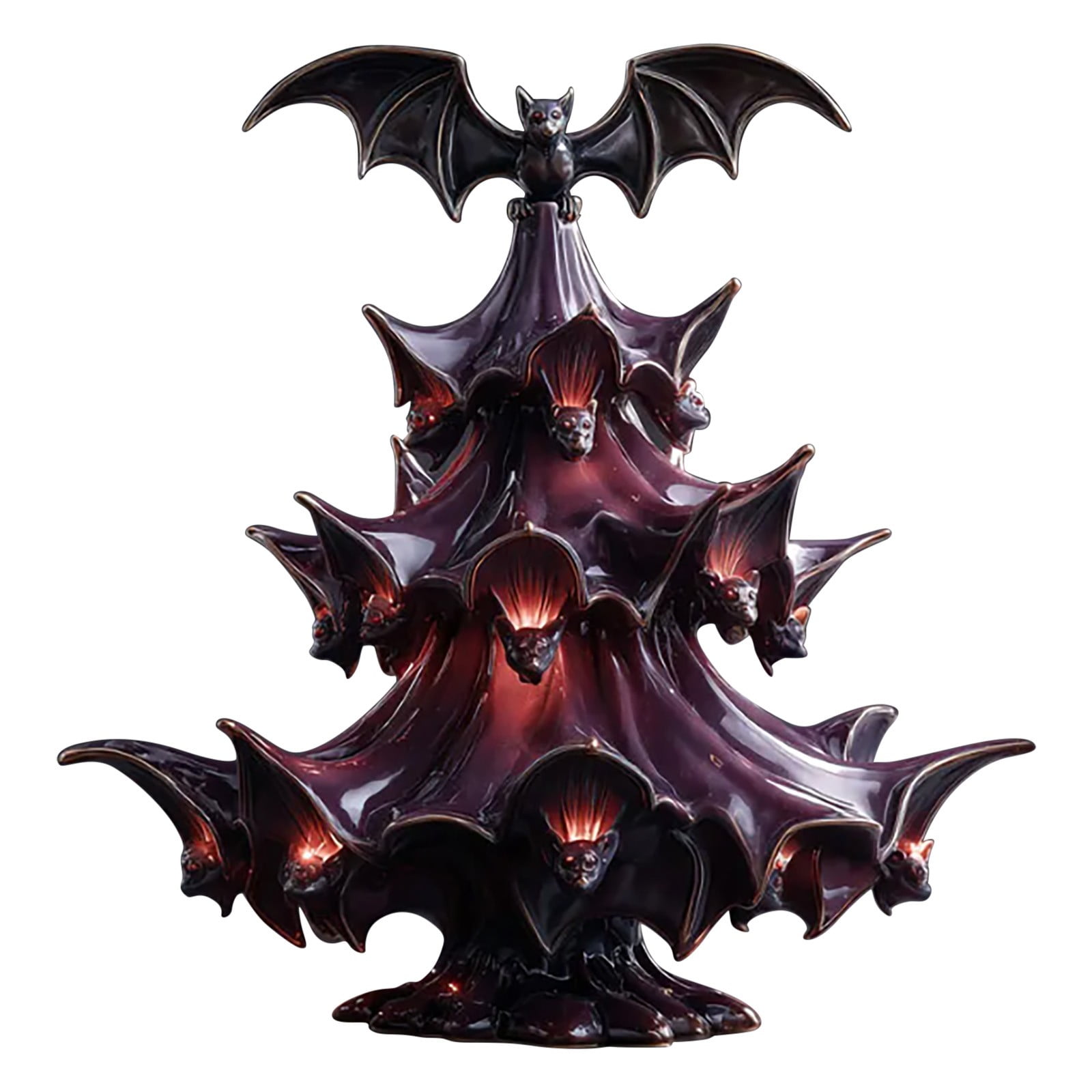 (2 Pack) Halloween Decorations Desktop Ornament Scary Bat Figurine ...
