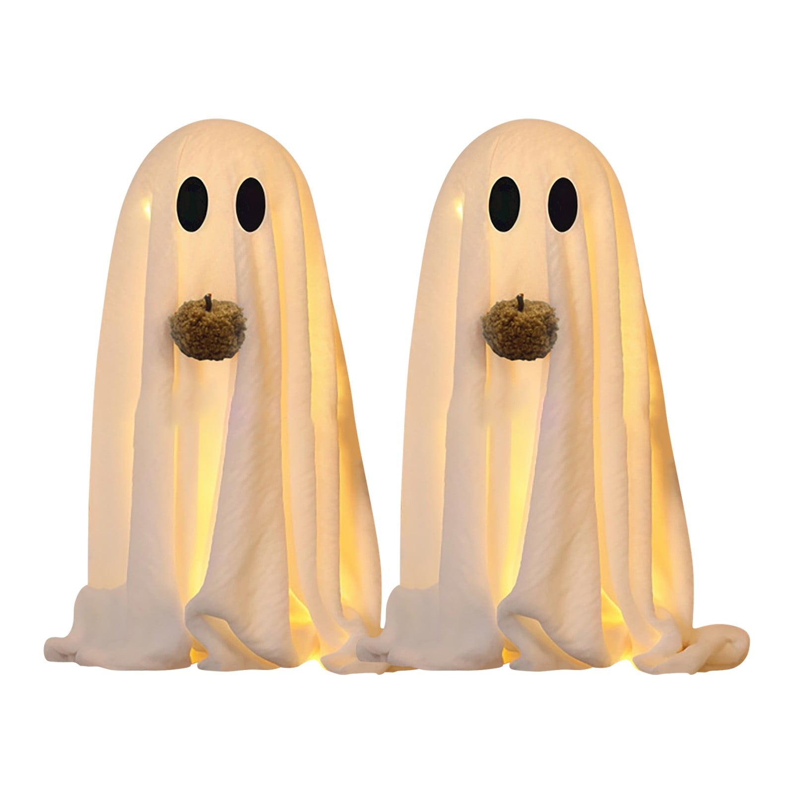2 Pack Halloween Decorations-Light-Up Ghosts with Pumpkin Halloween ...