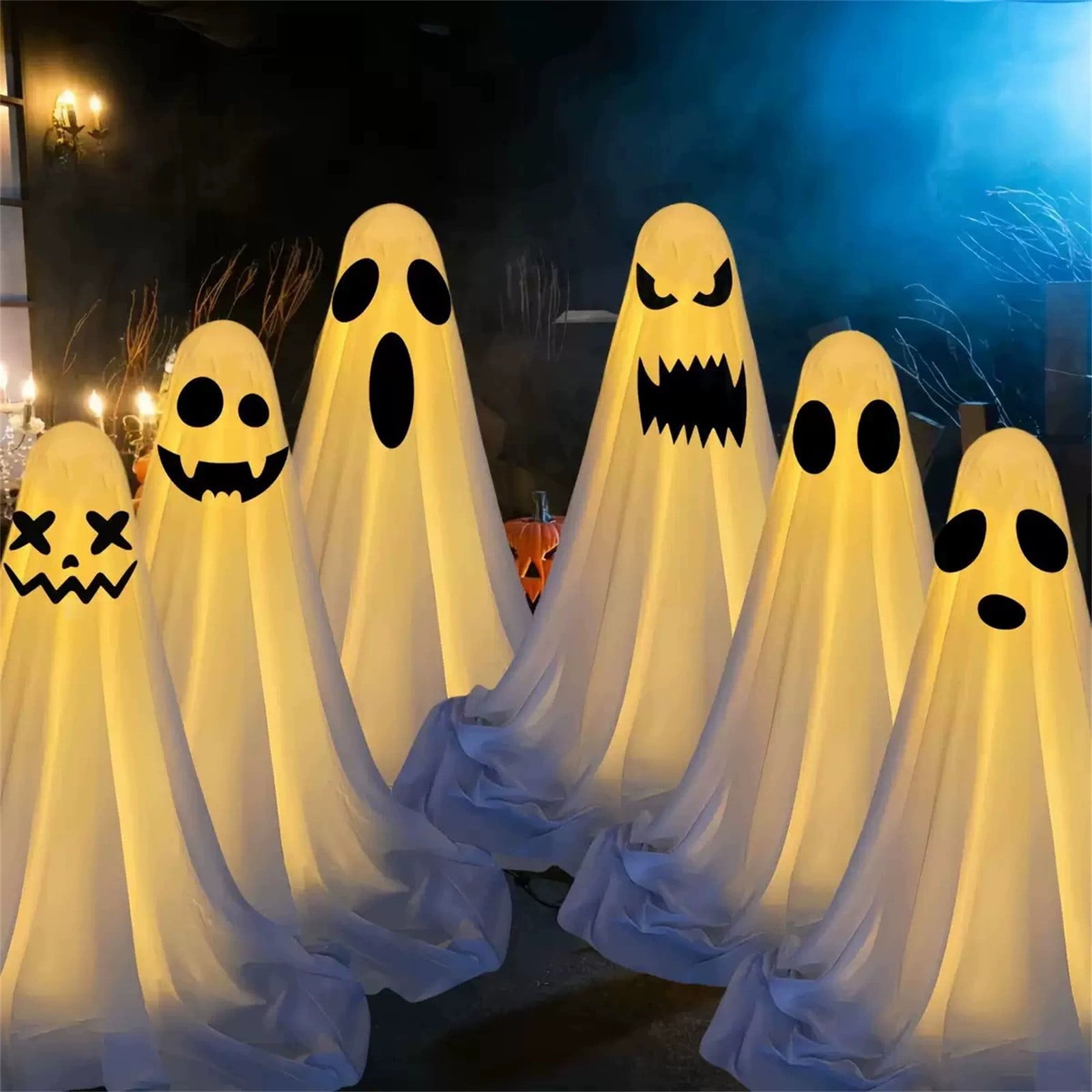 2 Pack Halloween Decorations Outdoor,Light Up Ghost Halloween Outdoor ...