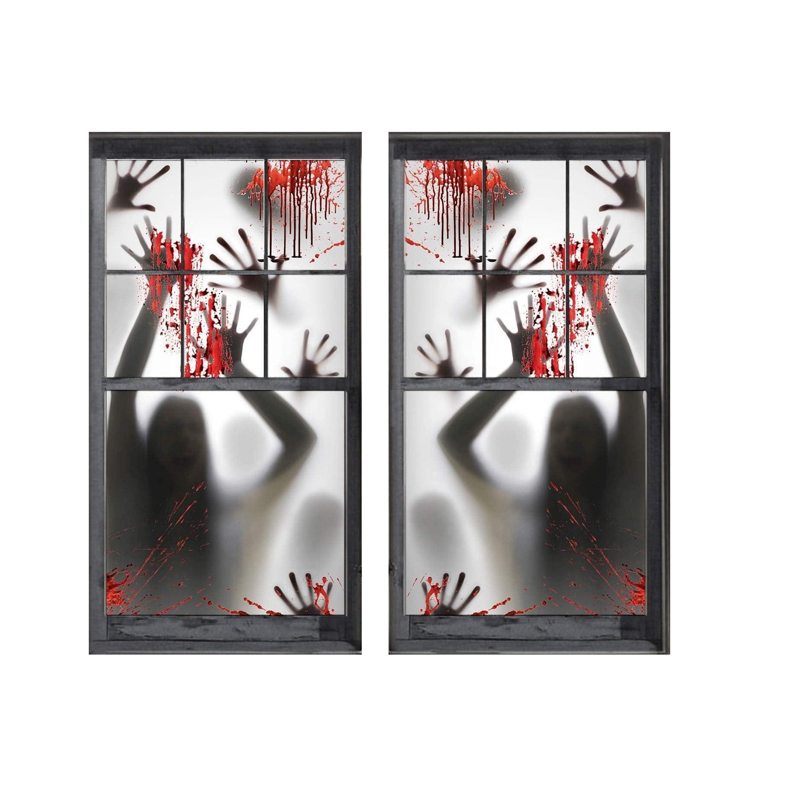 2-Pack Halloween Door And Window Curtain Background Hanging Cloth With ...