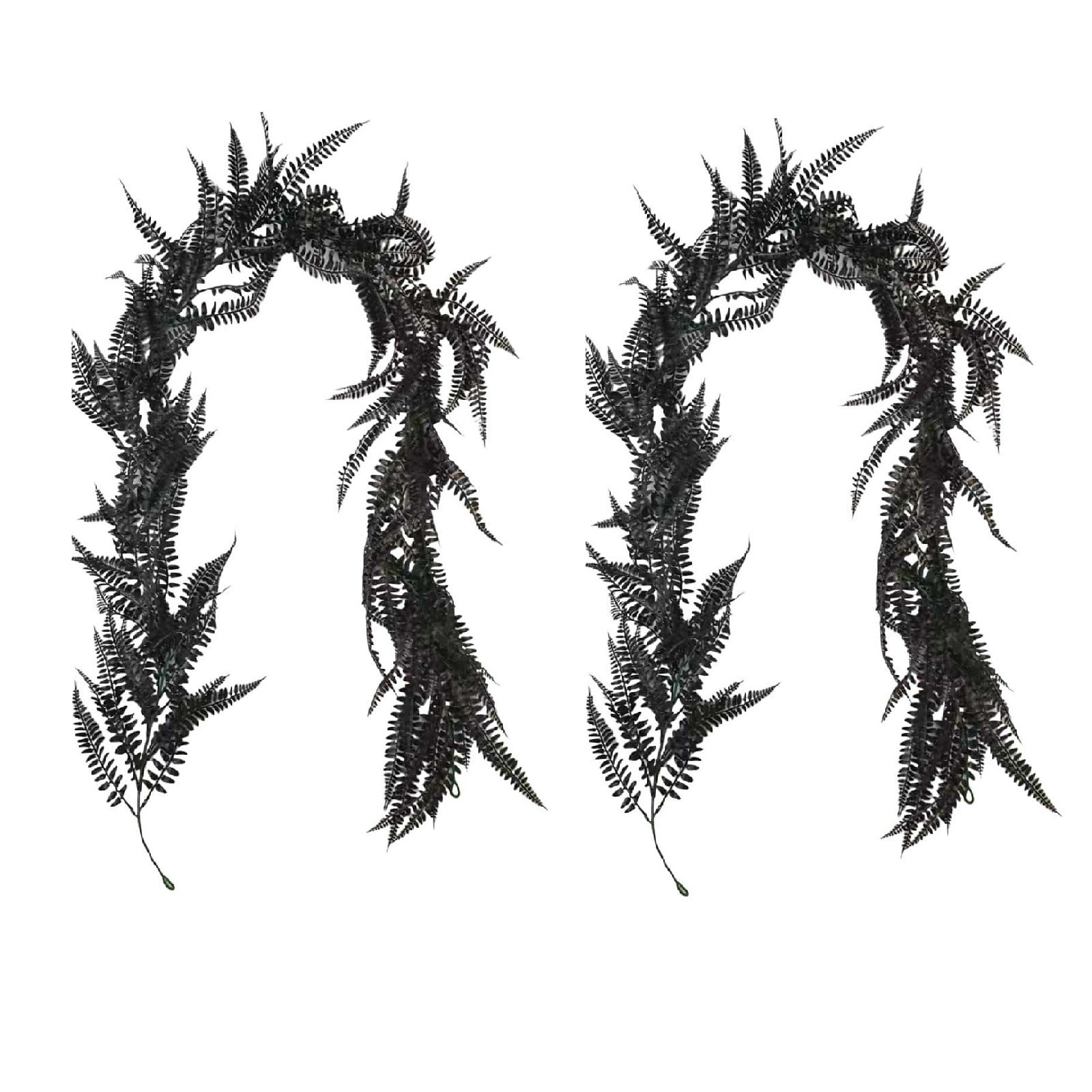 2-Pack Halloween Fake Persian Grass 70.86in Realistic Plastic Greenery ...