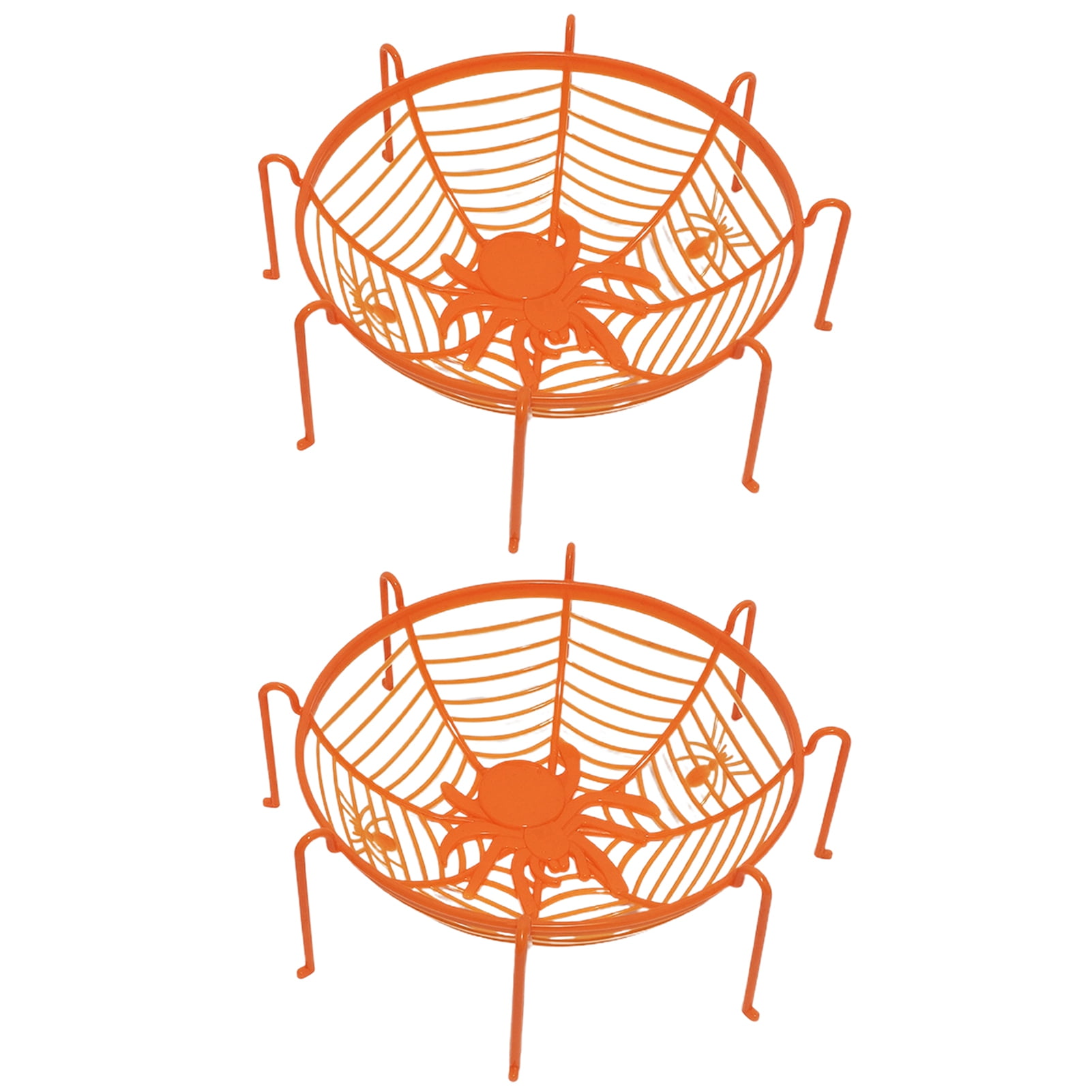 2-Pack Halloween Spider Web Candy Baskets and Fruit Plates – Spacious ...