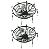 2-Pack Halloween Spider Web Candy Baskets and Fruit Plates – Spacious ...