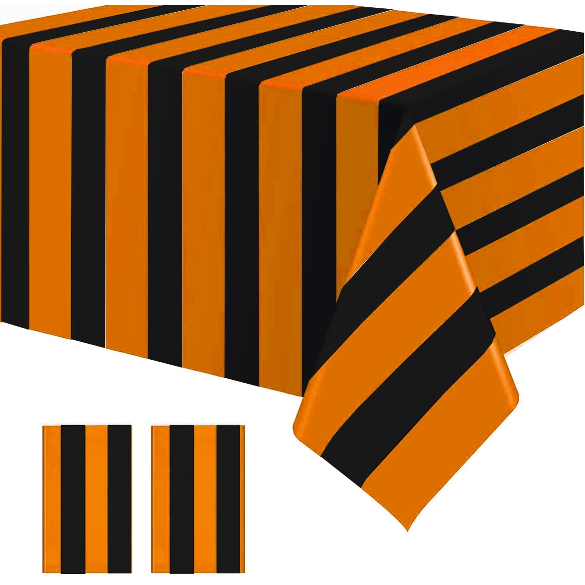 2 Pack Halloween Striped Tablecloth, 1m*2.7m Waterproof Disposable ...