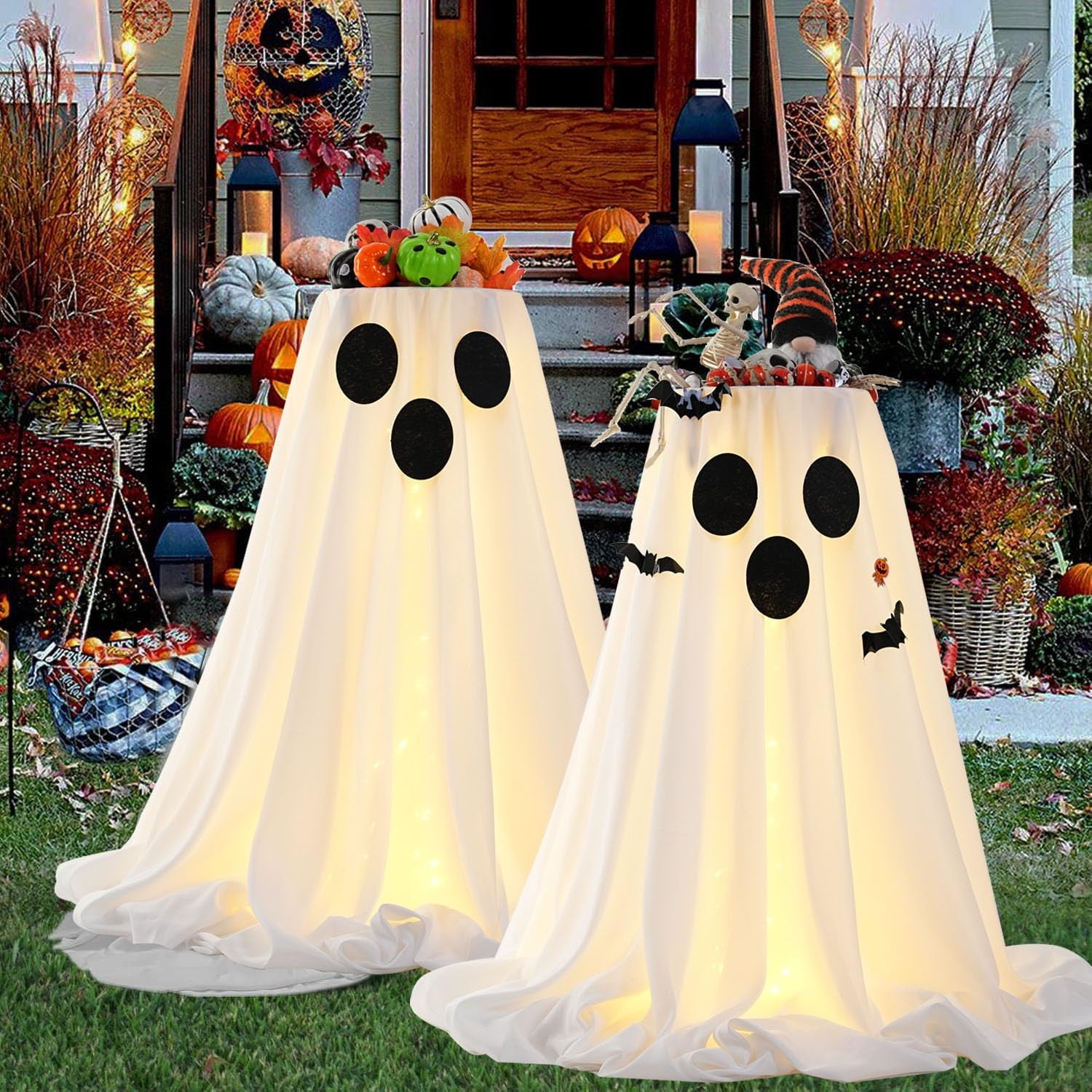 2 Pack Halloween Tablecloth - Bloody Splatter/Spider Web Design with ...