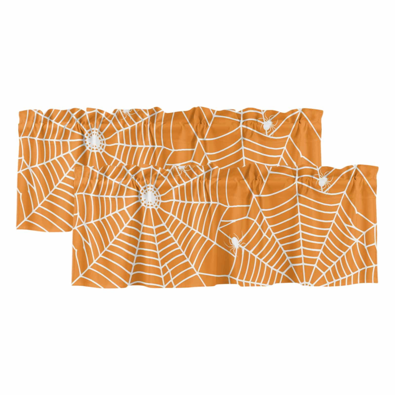 2 Pack Halloween Valances for Windows Bedroom Living Room Window ...